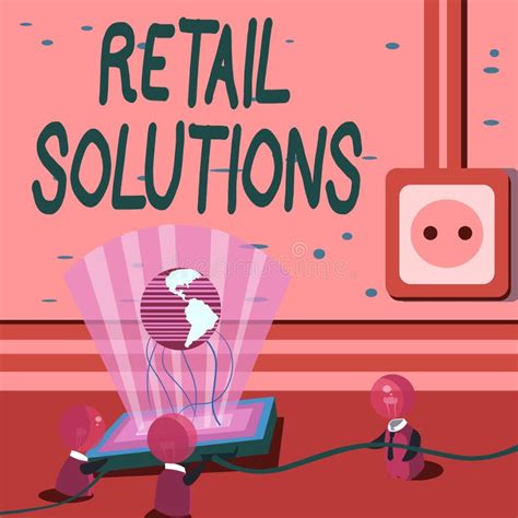 Hand Writing Sign Retail Solutions Internet Concept Process Of Promoting Greater Sale And