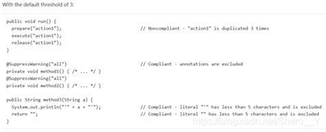 sonar代码规则之top30详解 string literals should not be duplicated csdn博客