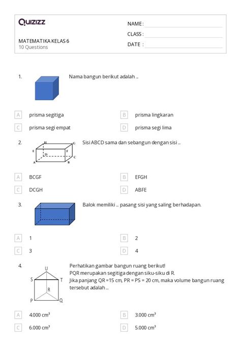 50 lembar kerja volume dan luas permukaan kerucut untuk kelas 11 di