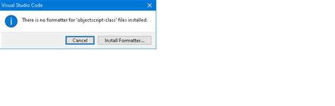 VSCode Formatter Not Found InterSystems Developer Community