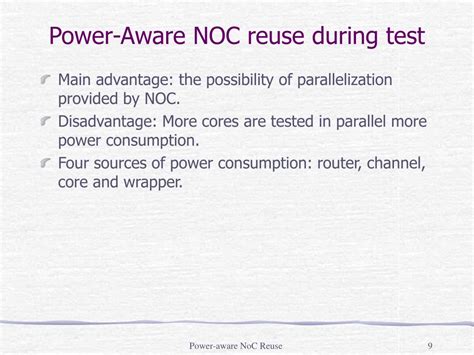 ppt power aware noc reuse on the testing of core based systems