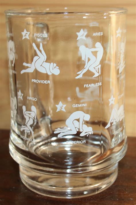 Preloved Astrology Glassware X Rated Horoscopes Sex Positions Drinking