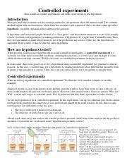 Controlled Experiments Pdf Controlled Experiments How Scientists Conduct Experiments