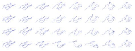 Geodesics Between Space Curves Each Row Shows A Geodesic Between The
