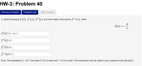 solved hw 3 problem 40 previous problem problem list next