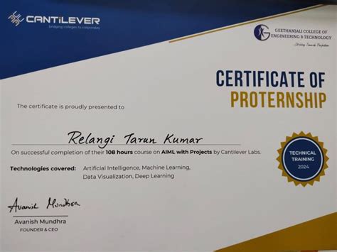 relangi tarun kumar on linkedin proternship ai machinelearning