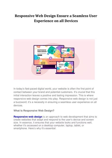 PPT - Responsive Web Design Ensure a Seamless User Experience on all ...