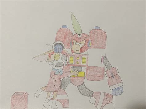 Burner Man comforts Cathy from Fuelled by protoman17 on DeviantArt