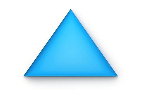 Triângulo Azul Isolado Em Fundo Branco Visualização Superior Ilustração