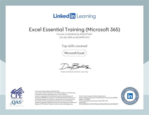 Excel Dataanalysis Professionaldevelopment Learningjourney Linkedinlearning Anjali Patel