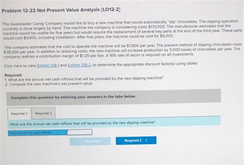 solved problem 12 22 net present value analysis lo12 2] the