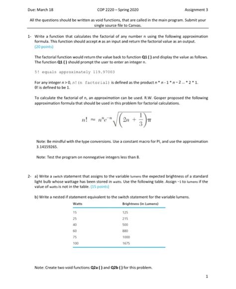 Solved Due March 18 Cop 2220 Spring 2020 Assignment 3 All