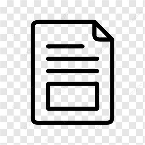 Black Outline Document Icon With Minimalistic Design For A Professional