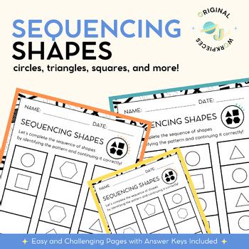 Sequencing Shapes Complete The Sequence Series With Shapes TPT
