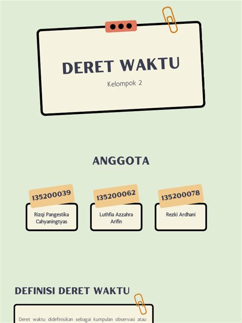 Pengertian Dan Jenis Deret Waktu Pdf Metode And Bahan Ajar