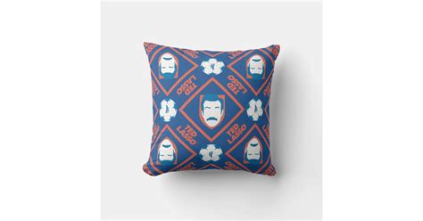 Ted Lasso Face And Ball Diamond Pattern Cushion Zazzle