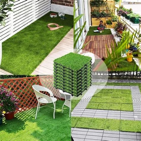 Artificial Grass Flooring Standard Size Natural Color Green Non