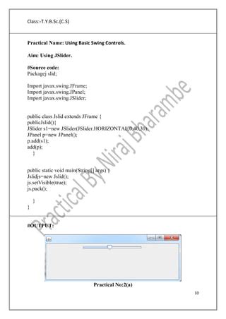T Y B S CS Advance Java Practicals Sem Mumbai University PDF Programming Languages Computing