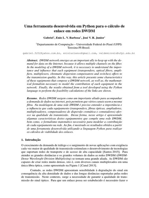 Pyton Dwdm Pdf Ótica Rede De Computadores