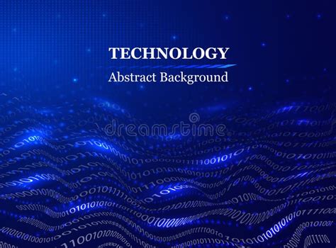 Abstract Binary Code In 3d Wave Style In Gold Colors Technological