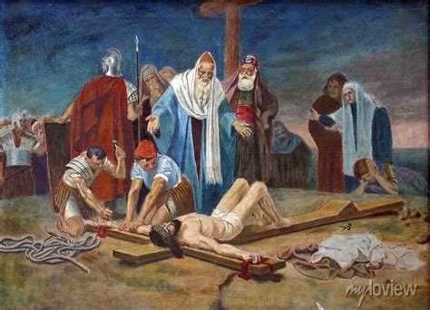 11th Station Of The Cross Crucifixion Jesus Is Nailed To The