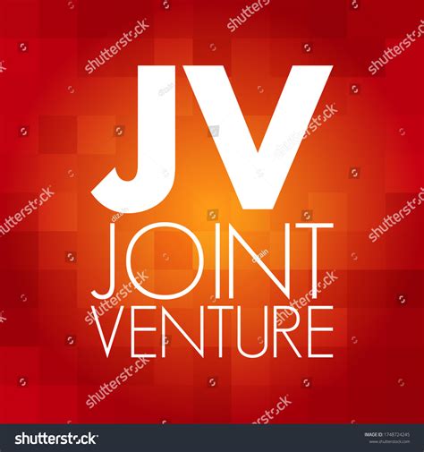Jv Joint Venture Business Entity Created Stock Vector Royalty Free