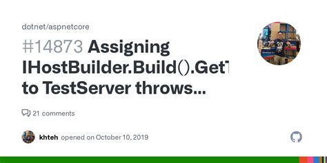 Assigning Ihostbuilderbuildgettestserver To Testserver Throws Systeminvalidcastexception