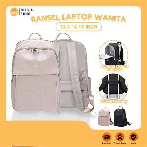 Jual Ransel Laptop Tas Gendong Asus Vivobook Inci Kerja Kantor Wanita Hitam