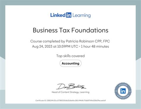 Patricia Robinson Cpp Fpc On Linkedin Certificate Of Completion