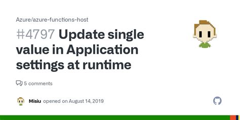 Update Single Value In Application Settings At Runtime · Issue 4797