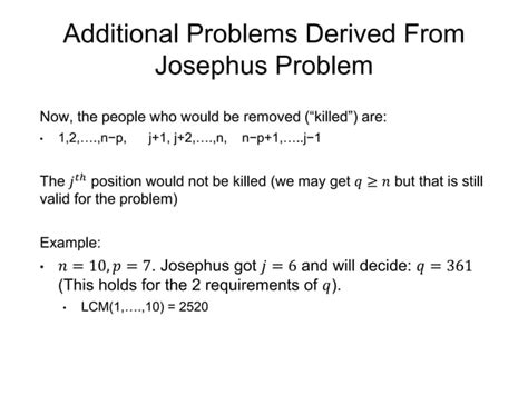 General Solution For Josephus Problem Pptx