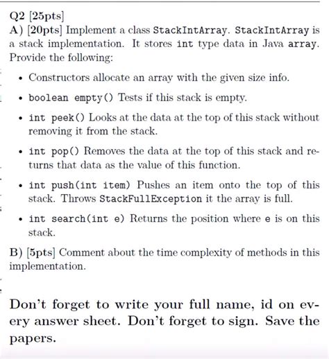 solved q2 [25pts] a [20pts] implement a class