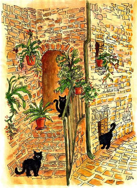 Black Cat Art Cat Art Cute Cat Alley Cats Stone Alley Friendly