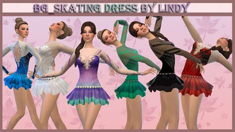 Bgskating Dress By Lindy Sims 4 Ice Skating Cc Clothes Sims 4