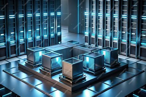 Modern Data Center And Network Infrastructure Solutions Premium Ai Generated Image