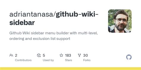 Github Adriantanasagithub Wiki Sidebar Github Wiki Sidebar Menu Builder With Multi Level
