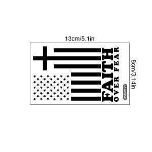 American Flag Faith Over Fear Soldier Kneels Before The Cross Etsy