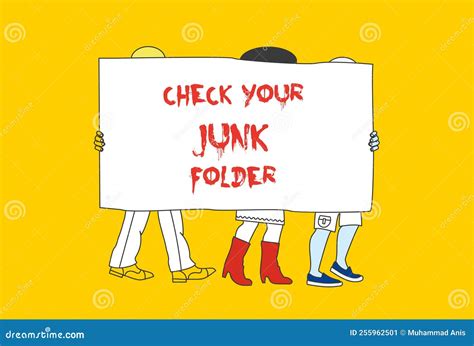 Red Font Check Your Junk Folder Concept Is Draw On Whiteboard Stock Illustration Illustration