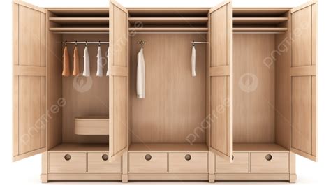 흰색 배경 클리핑 경로에 옷걸이가 있는 빈 옷장 공간 3d 렌더링 포함 서랍 옷장 내각 배경 일러스트 및 사진 무료 다운로드 Pngtree