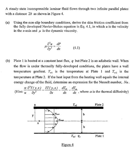 Solved A Steady State Incompressible Laminar Fluid Flows