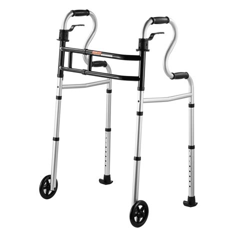 Vevor Folding Walker On Wheels 3 In 1 Stand Assist Folding Walkers