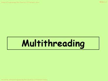 PPT Multithreading PowerPoint Presentation Free To View Id D YTQyM