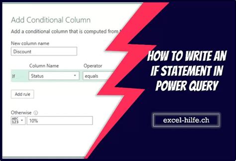 How To Write An IF Statement In Power Query Excel Hilfe Ch