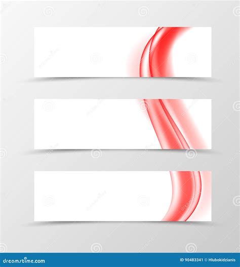 Set Of Header Banner Dynamic Design Stock Vector Illustration Of