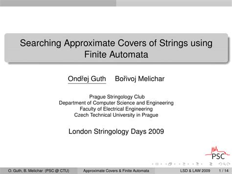 Pdf Searching Approximate Covers Of Strings Using Finite Automata