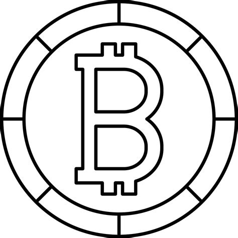 Black Stroke Illustration Of Bitcoin Icon Vector Art At Vecteezy