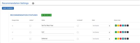 Recommendation Settings Lifecycle Insights