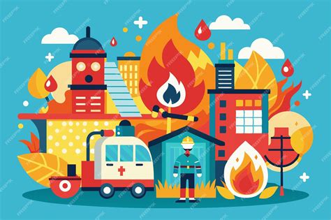 Los Bomberos Responden A Un Incendio Mostrando Medidas De Seguridad