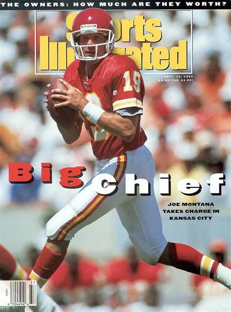 Kansas City Chiefs Qb Joe Montana Sports Illustrated Cover Poster By