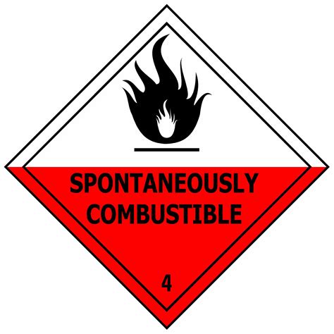 Spontaneously Combustible Class 4 Safety Genius